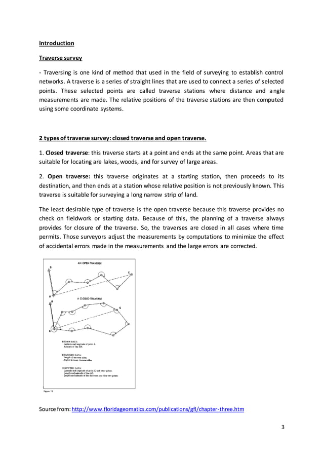 Fieldwork 2 (Traversing) | DOCX | Geography | Science