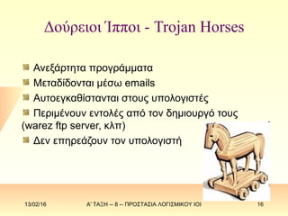 Προστασια λογισμικου κακοβουλο λογισμικο | PPT