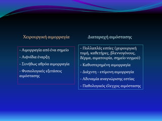 Διαταραχές αιμόστασης διεγχειρητικά | PPTX