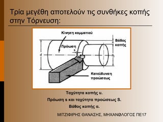 Συνθήκες κοπής στην τόρνευση | PPT