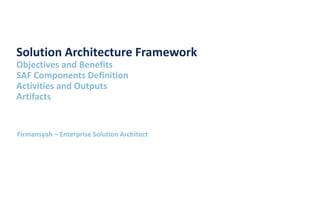 Solution Architecture Framework | PPTX