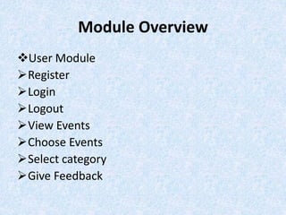 EVENT MANAGEMENT SYSTEM | PPTX