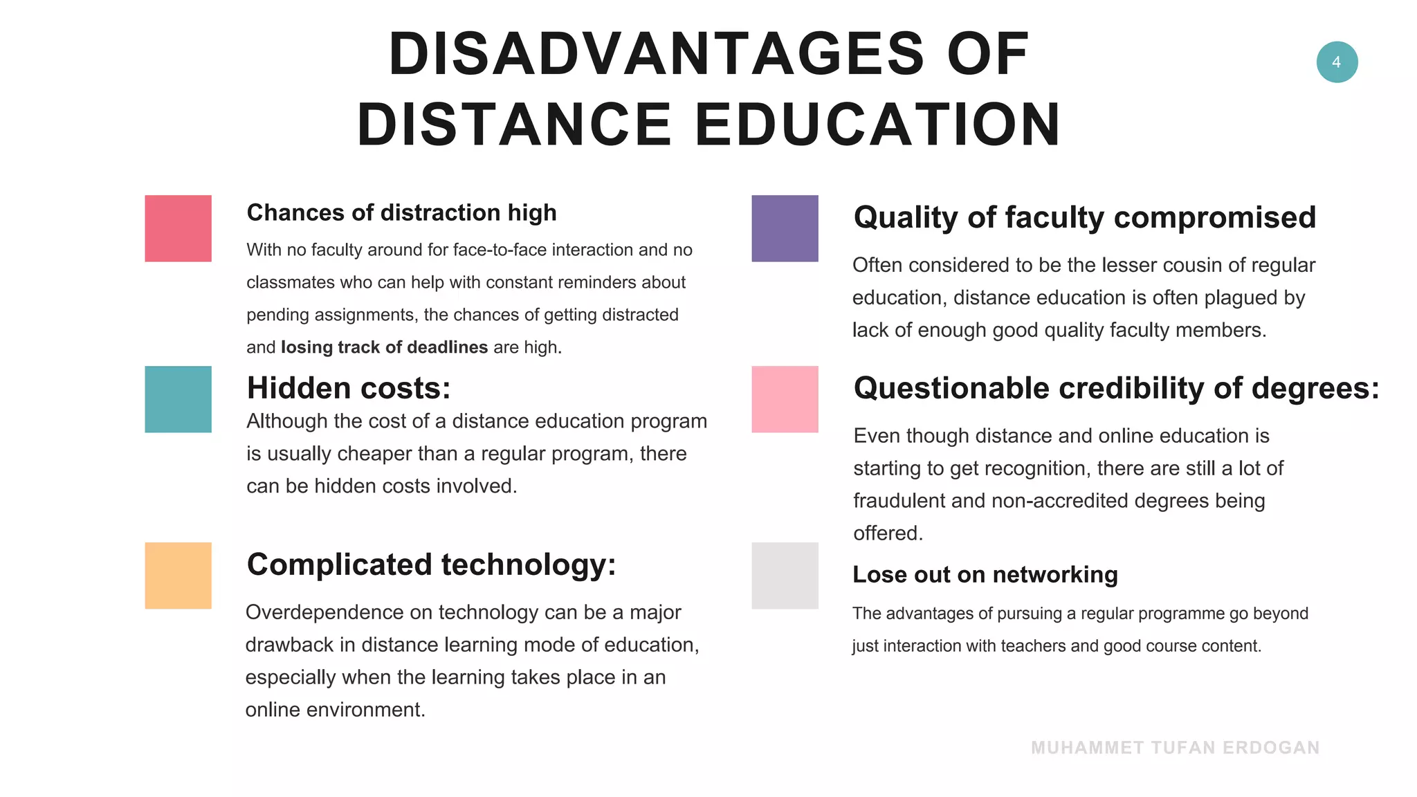 Advantages and Disadvantages of Distance Education | PPT