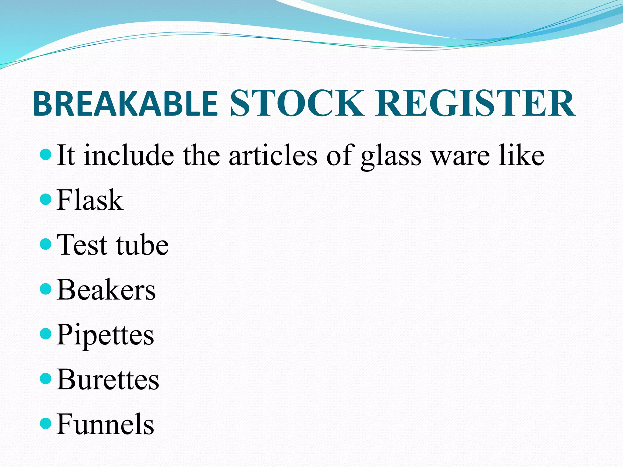 DIFFERENT TYPES OF STOCK REGISTERS | PPTX