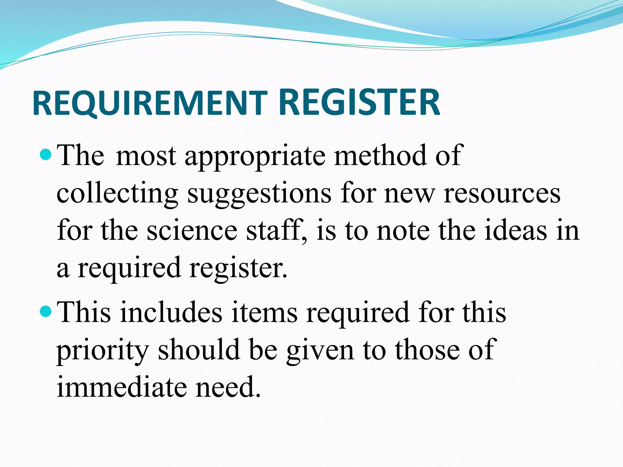 DIFFERENT TYPES OF STOCK REGISTERS | PPTX