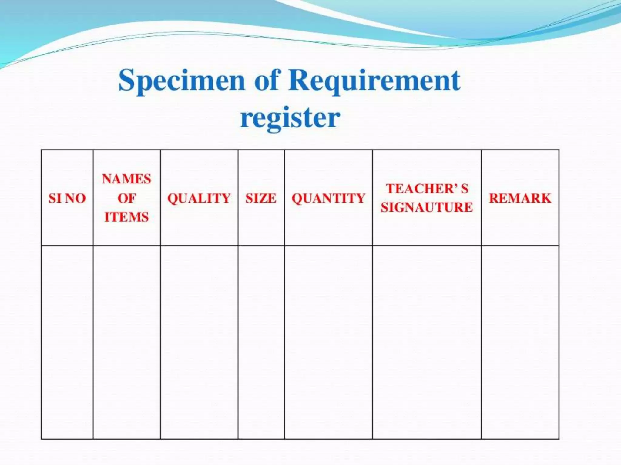 DIFFERENT TYPES OF STOCK REGISTERS | PPTX