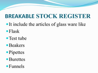 DIFFERENT TYPES OF STOCK REGISTERS | PPTX