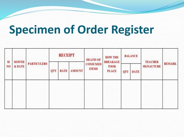 DIFFERENT TYPES OF STOCK REGISTERS | PPTX