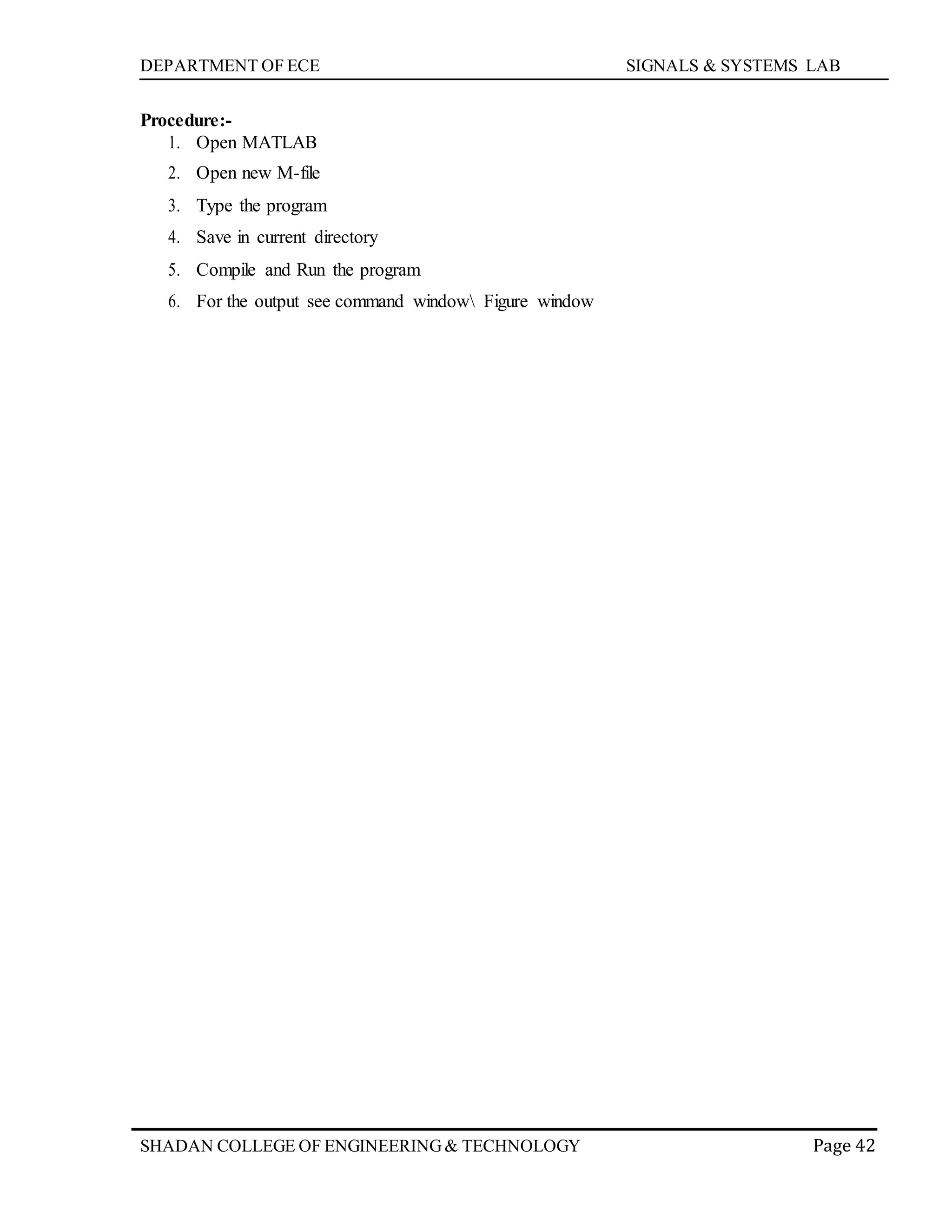 Signals And Systems Lab Manual, R18 Batch | PDF