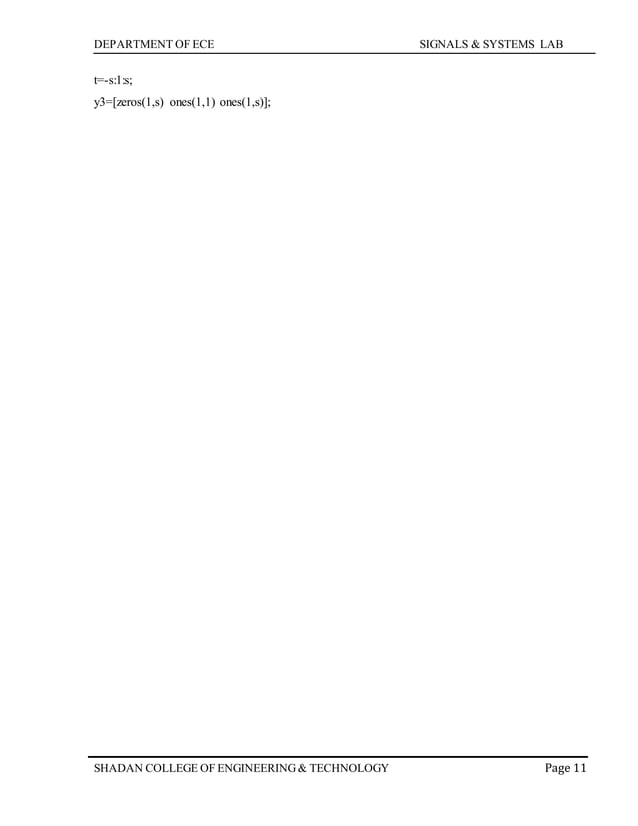 Signals And Systems Lab Manual, R18 Batch | DOCX