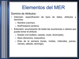 Clase 2 Modelo Entidad-Relacion (MER) | PDF