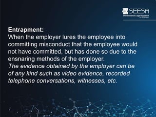 Entrapment: A guide for employers suspecting misconduct | PPTX