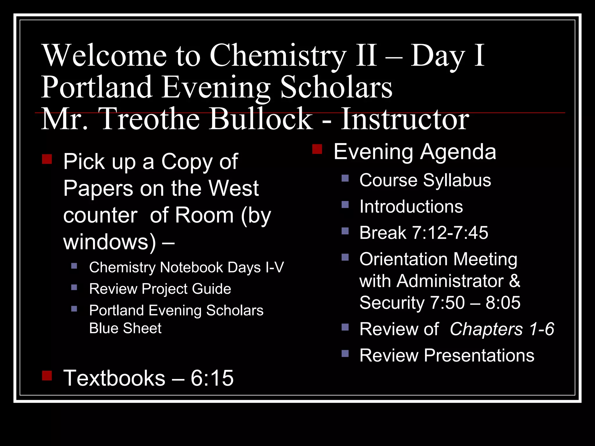 Chem II Day I | PPT