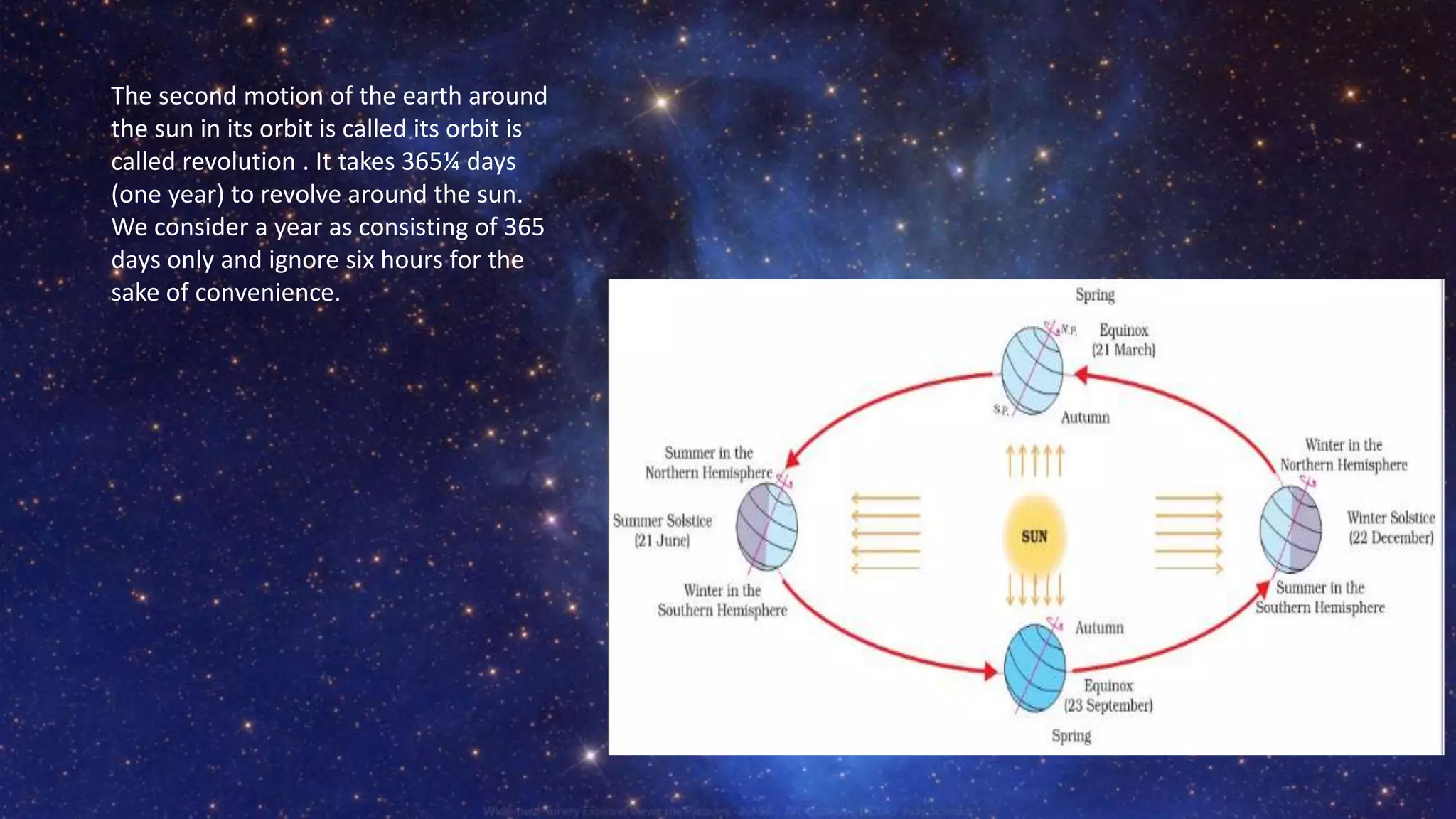 Grade 6 Ncert chapter 3 Motions of the Earth | PPTX