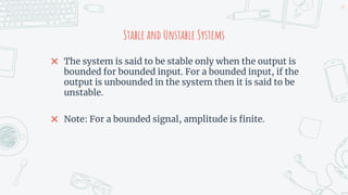 signals and systems | PPTX