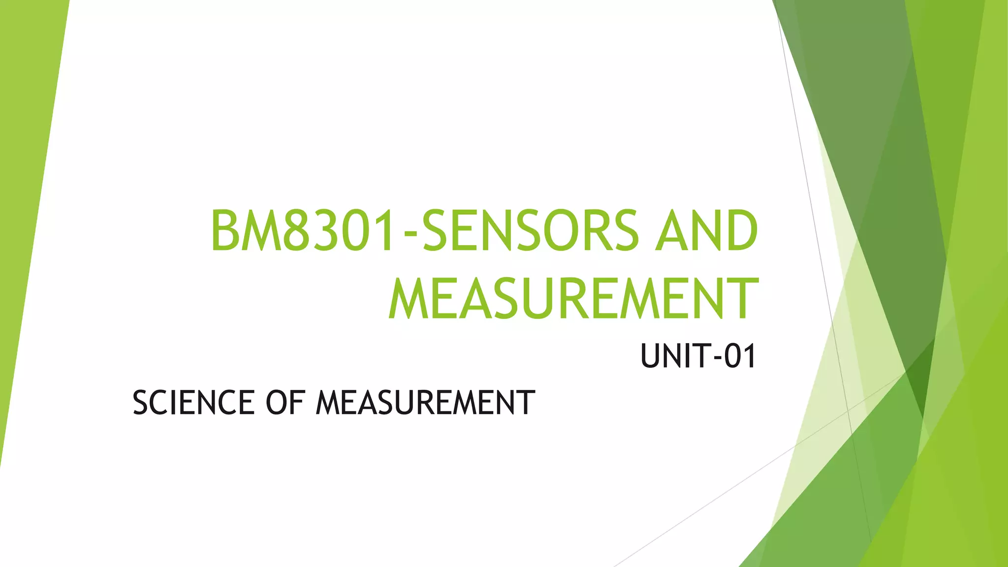 Sensors and measurement | PDF