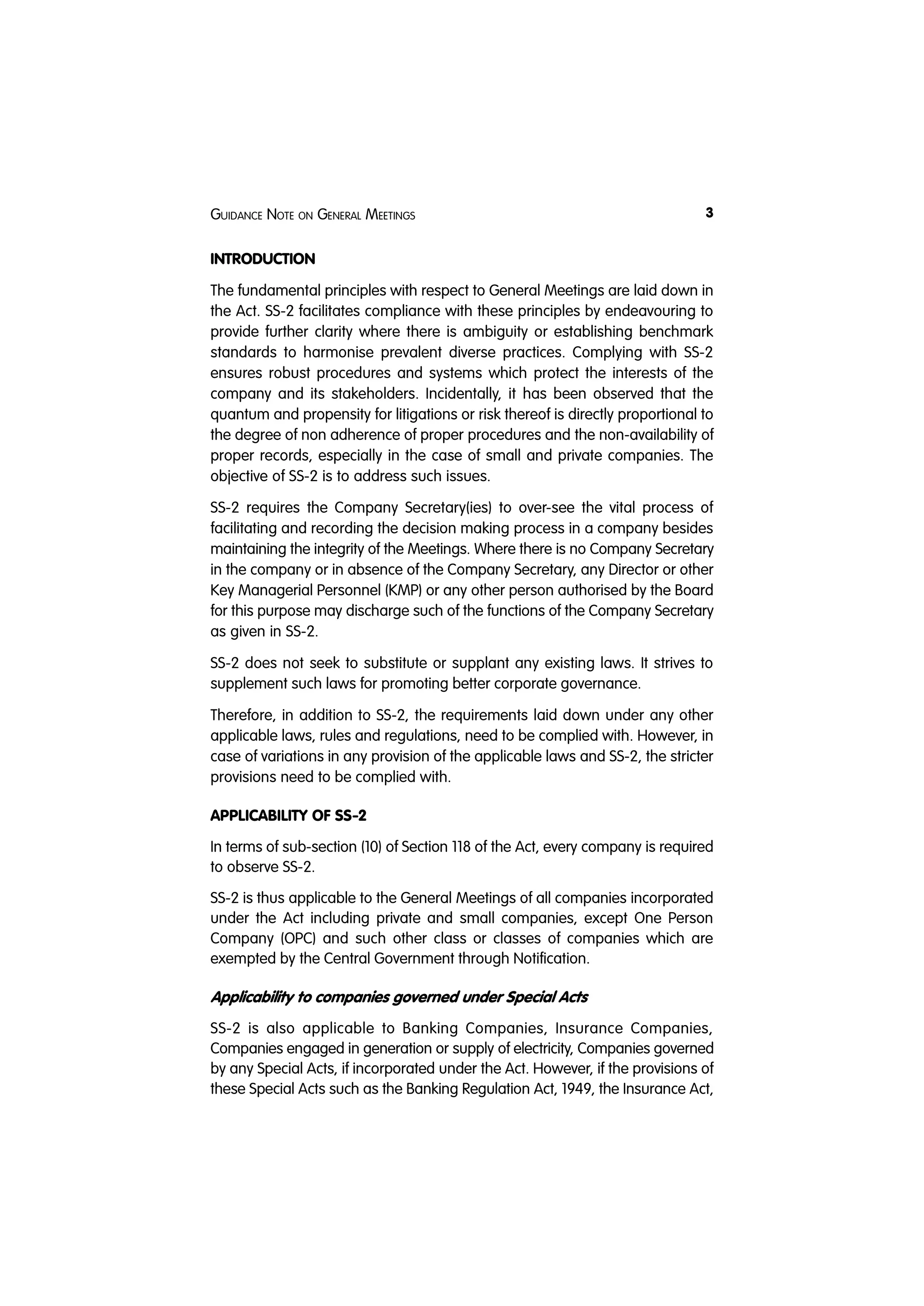 Guidance Note on Sceretarial Standard 2 of General M eeting issued by ...