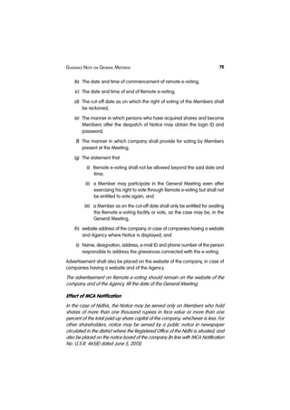 Guidance Note On Sceretarial Standard 2 Of General M Eeting Issued By 9270