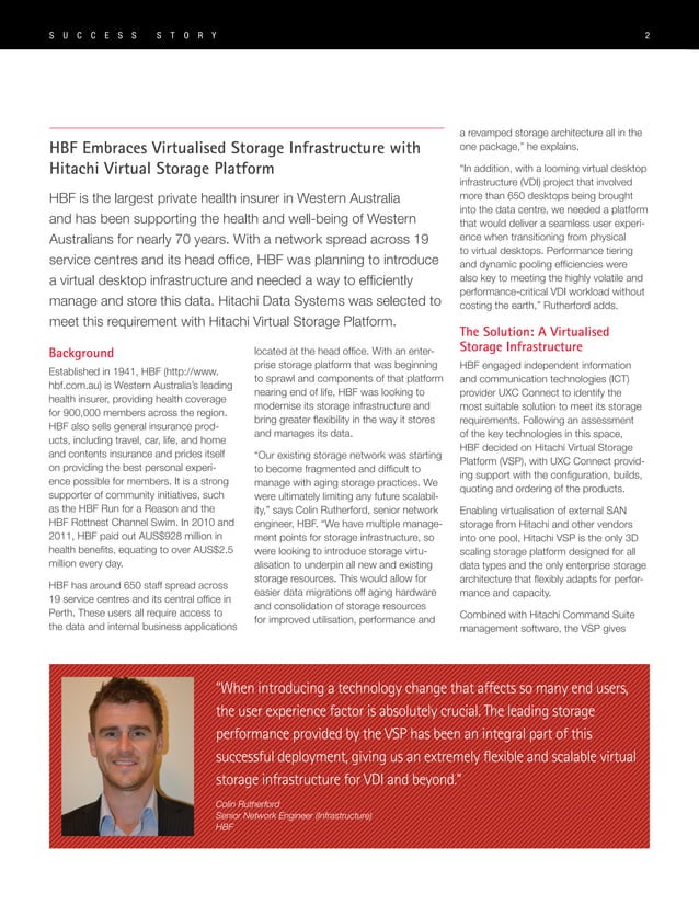 Hitachi Data Systems and HBF Success Story | PDF