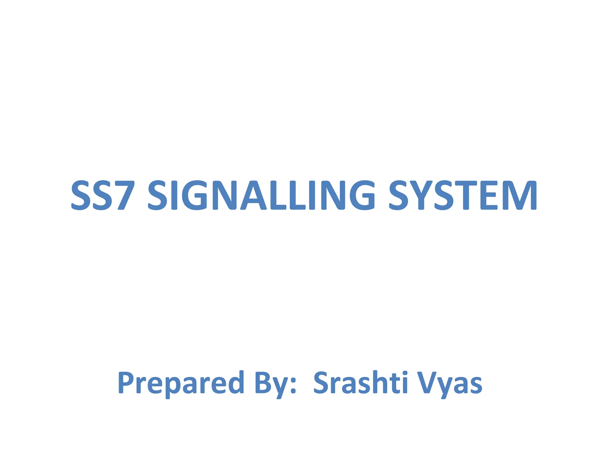 SS7 signalling system for Telecommunication Engineering | PDF | Computer Networking | Computing