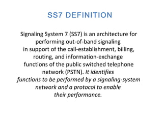 SS7 signalling system for Telecommunication Engineering | PDF | Computer Networking | Computing