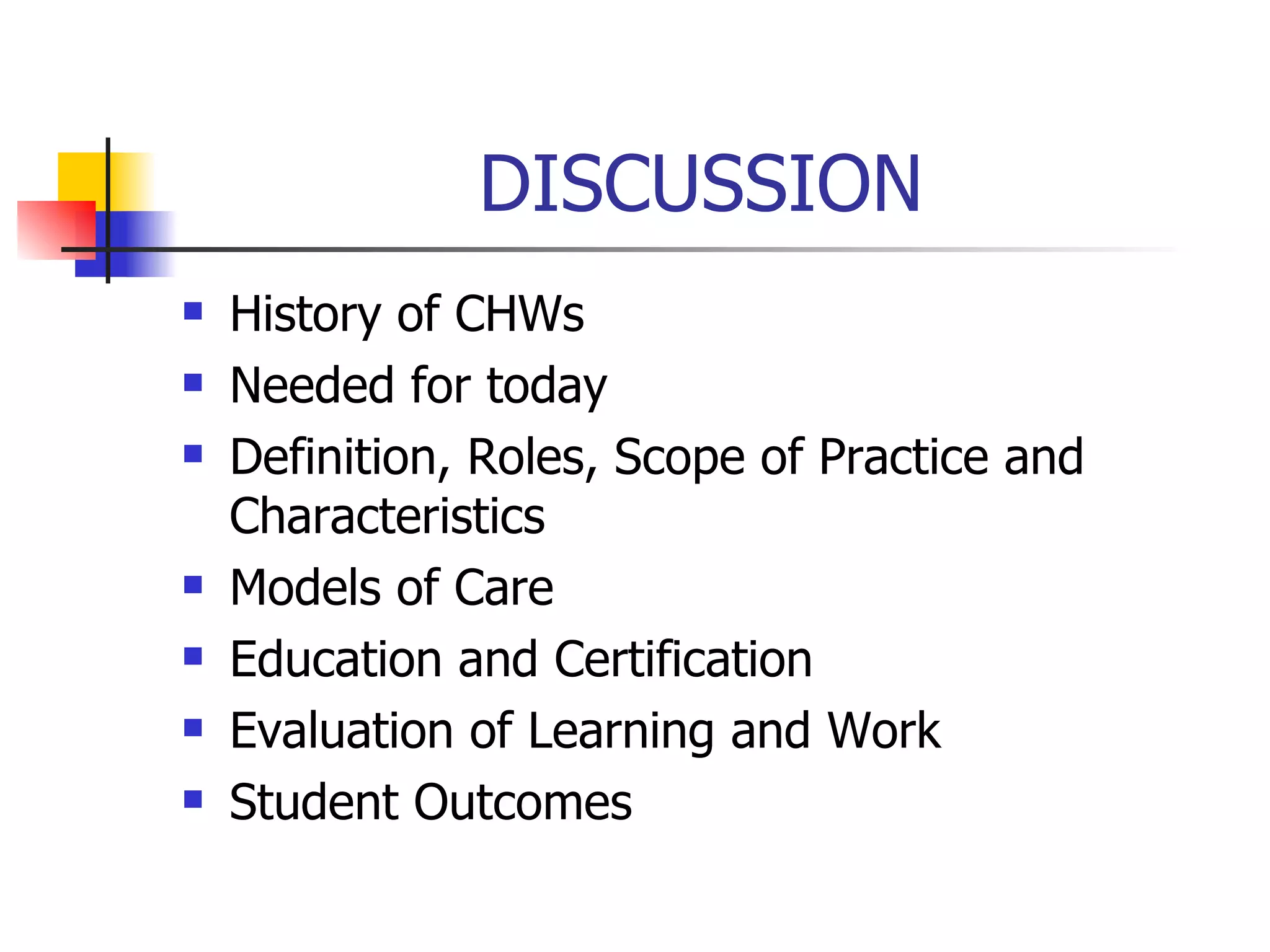 Community Health Worker Presentation Ppt