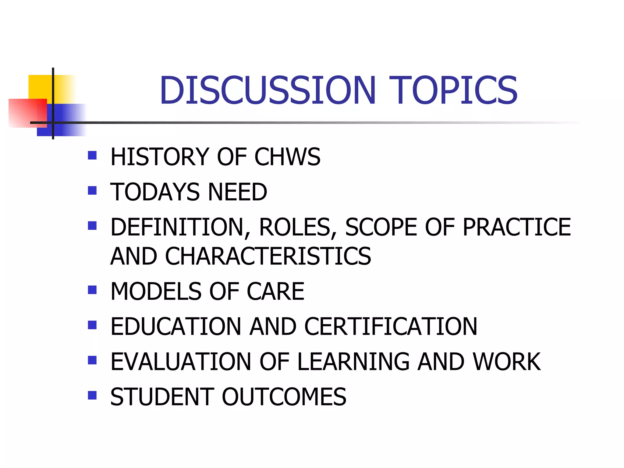 Community Health Worker Presentation | PPT