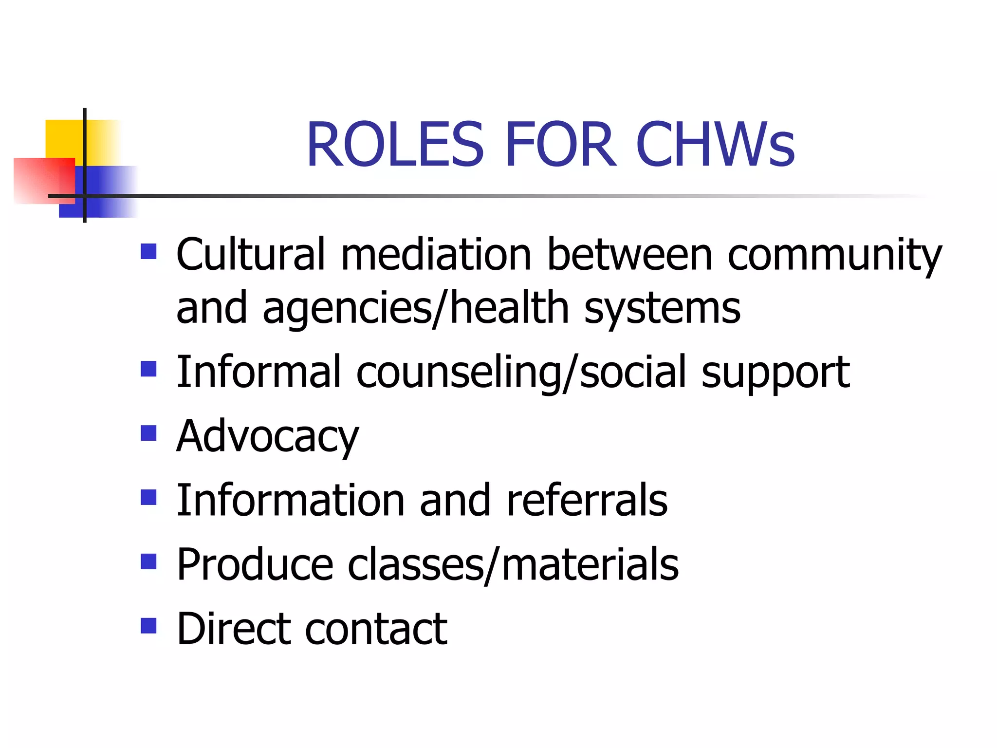 Community Health Worker Presentation | PPT