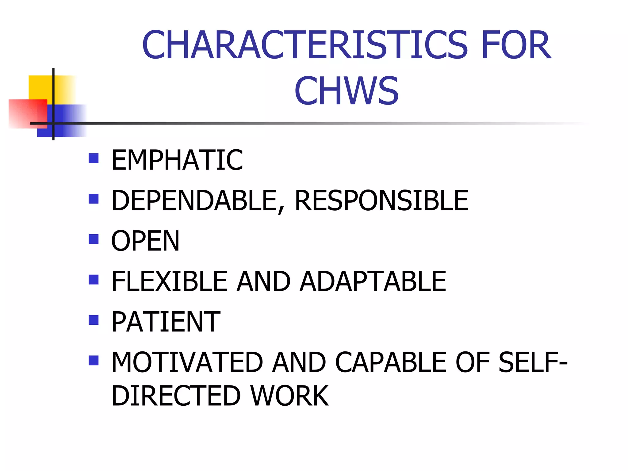 Community Health Worker Presentation | PPT