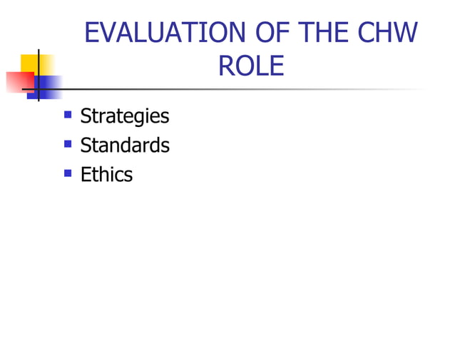 Community Health Worker Presentation | PPT