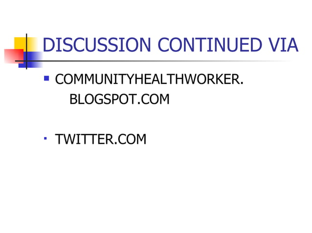 Community Health Worker Presentation | PPT