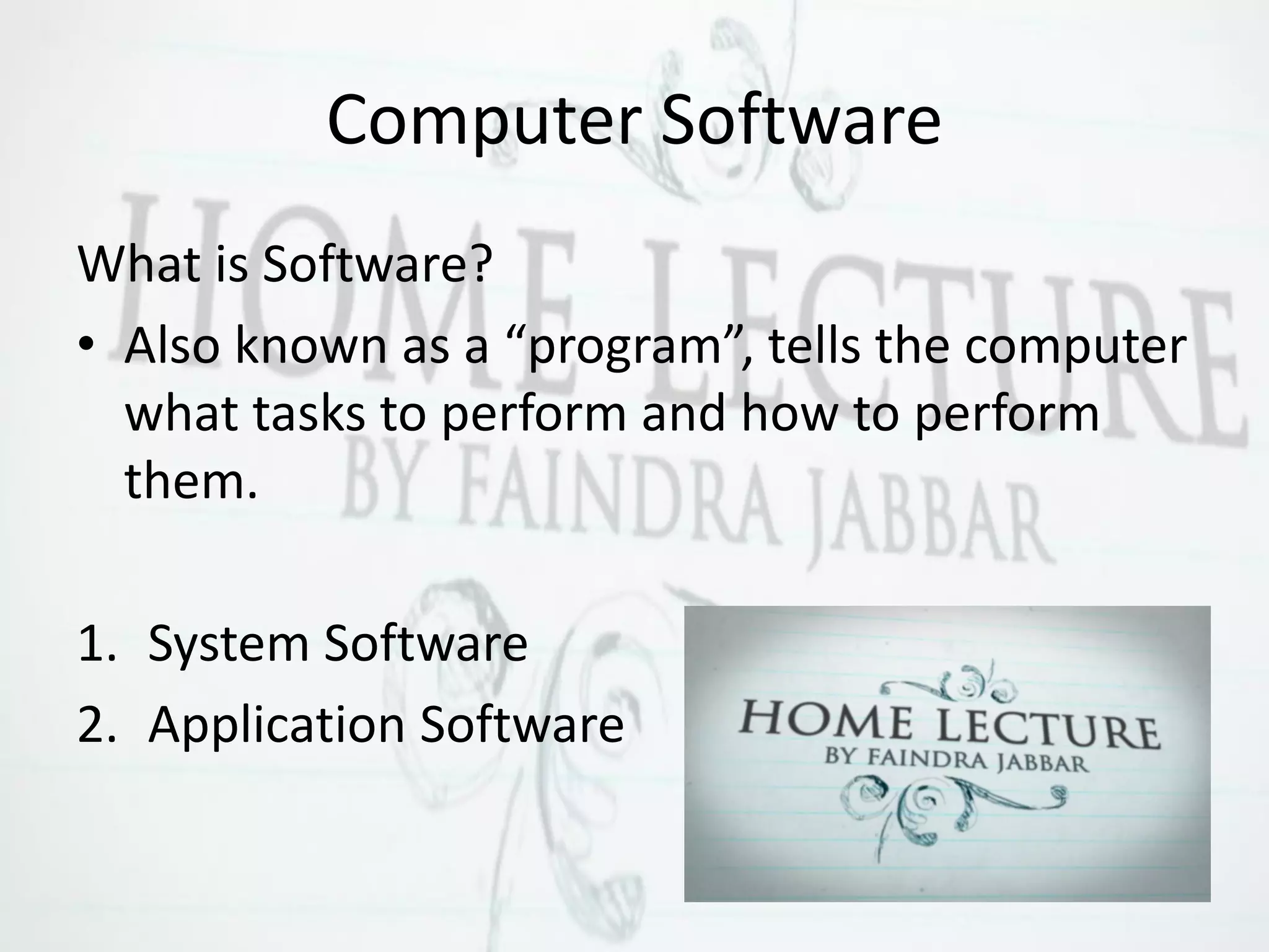 Computer Applications- Computer Software | PDF