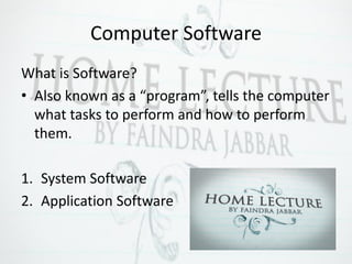 Computer Applications- Computer Software | PDF