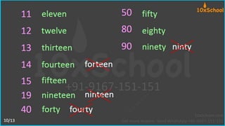 Math - Counting Numbers 0 - 100 | PPTX