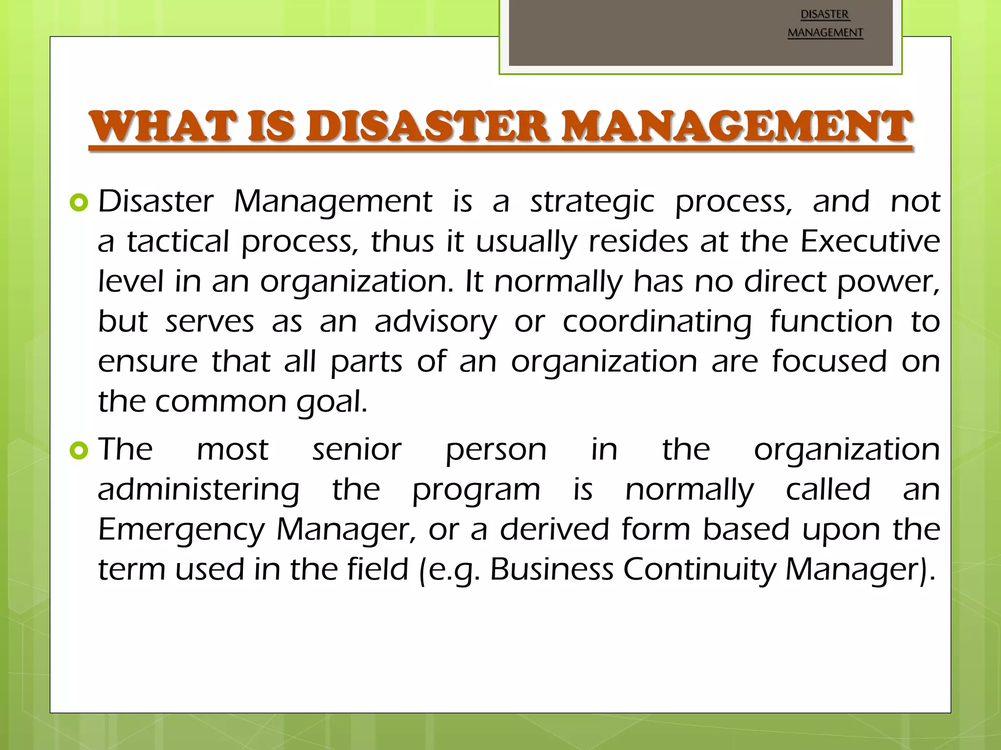 disaster managment - AKSHAY WILSON | PPTX