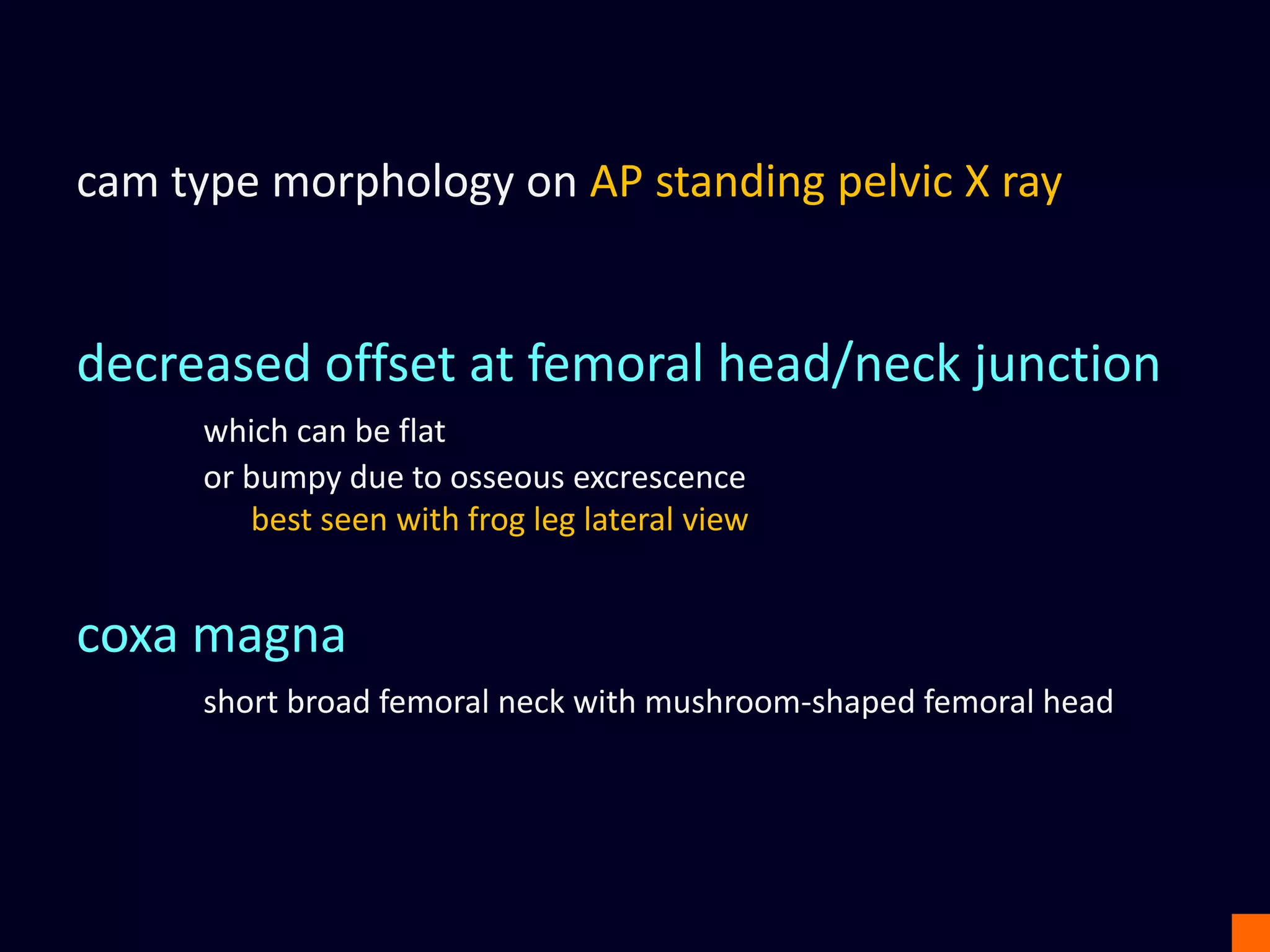 Femoroacetabular impingement - imaging findings | PPTX