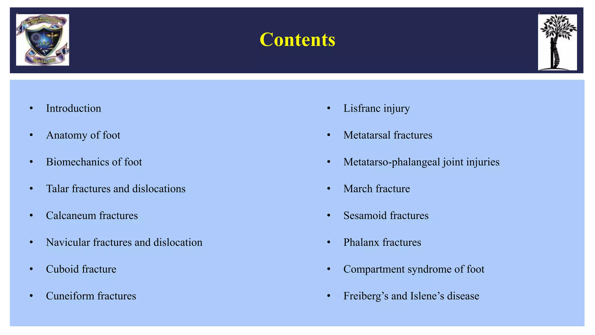 Fractures and Dislocations of Foot - Dr Sunkappa SR | PPTX