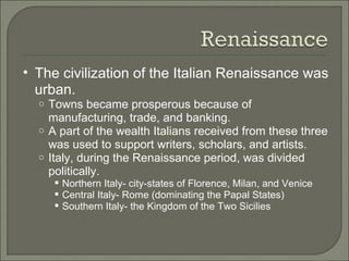 Ss italian renaissance | PPT