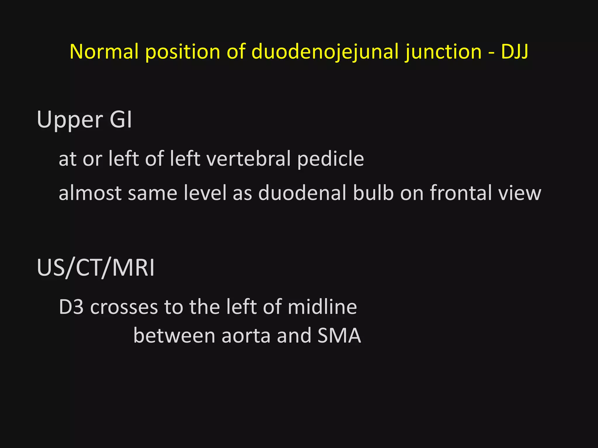 Malrotation and volvulus - imaging findings | PPTX