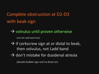 Malrotation and volvulus - imaging findings | PPTX