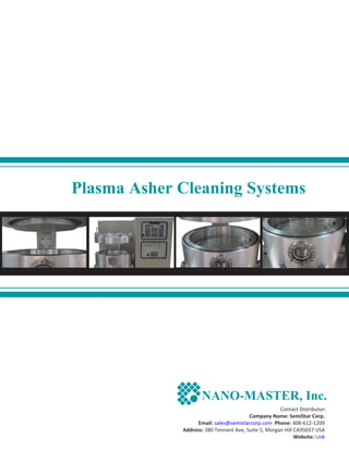 Nano-Master Plasma RIE DRIE ICP PAALE Etcher Asher Systems.pdf