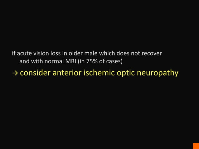 Optic neuritis - imaging findings | PPT