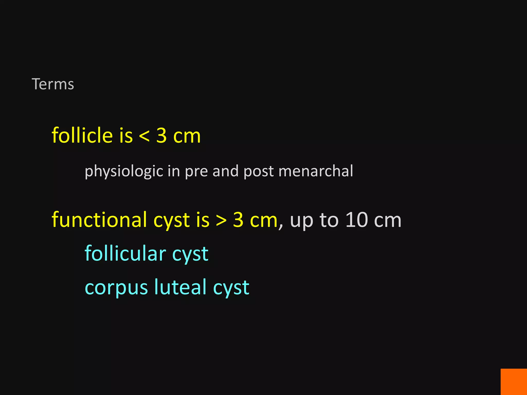 Ovarian cyst - imaging findings | PPTX