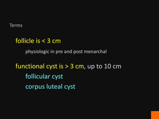 Ovarian cyst - imaging findings | PPTX