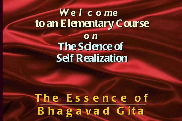 Ss.science of self_realisation | PPT