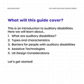 Auditory Disabilities | PDF