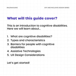 Cognitive Disabilities | PDF