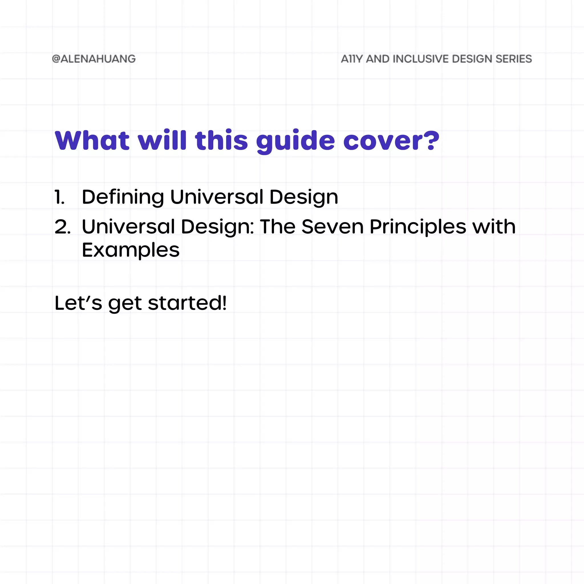 Principles of Universal Design | PDF