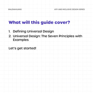 Principles of Universal Design | PDF
