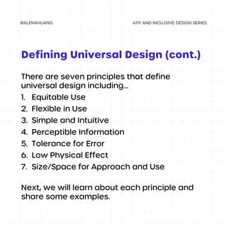 Principles of Universal Design | PDF